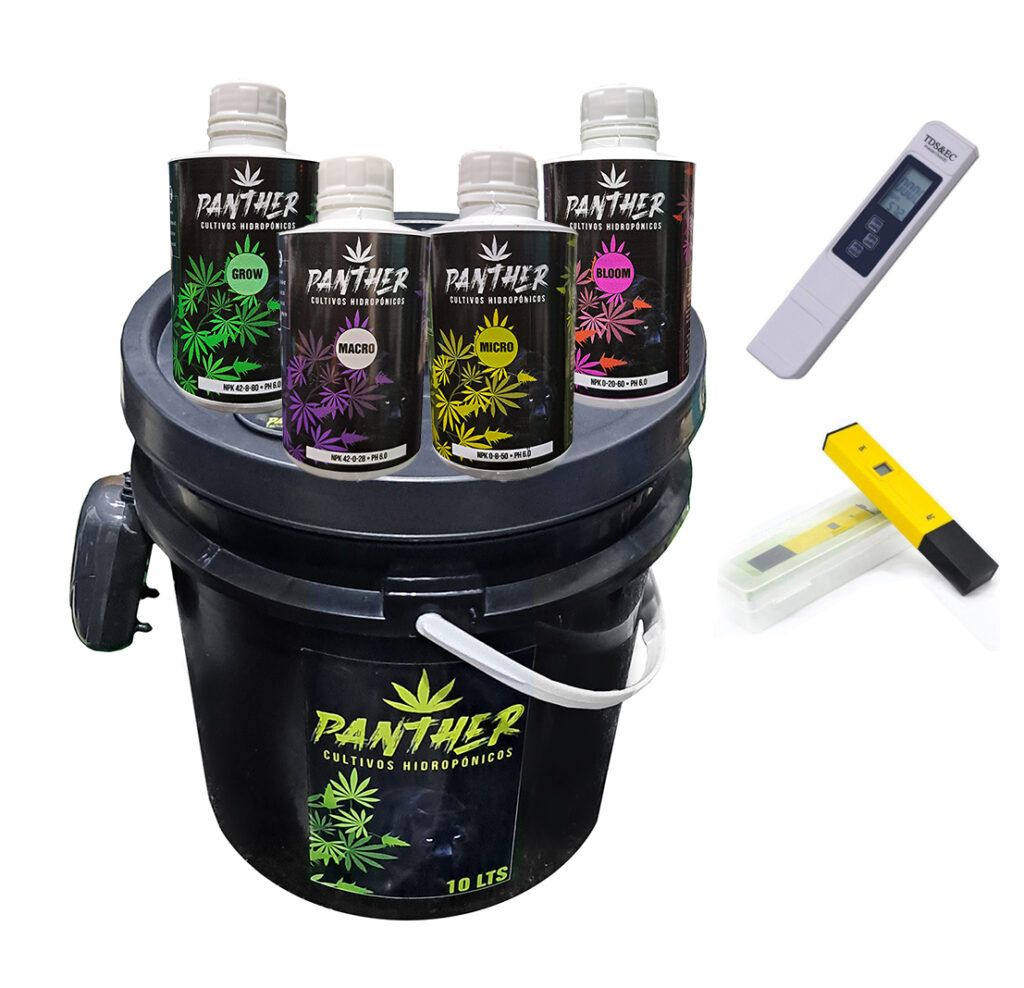 Kit Hidroponia Completo Panther 10 + Nutrientes + Medidores - Gori Grow ...